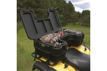 Plano Rear Mount ATV Box w/ hinged cover - Black | 151001
