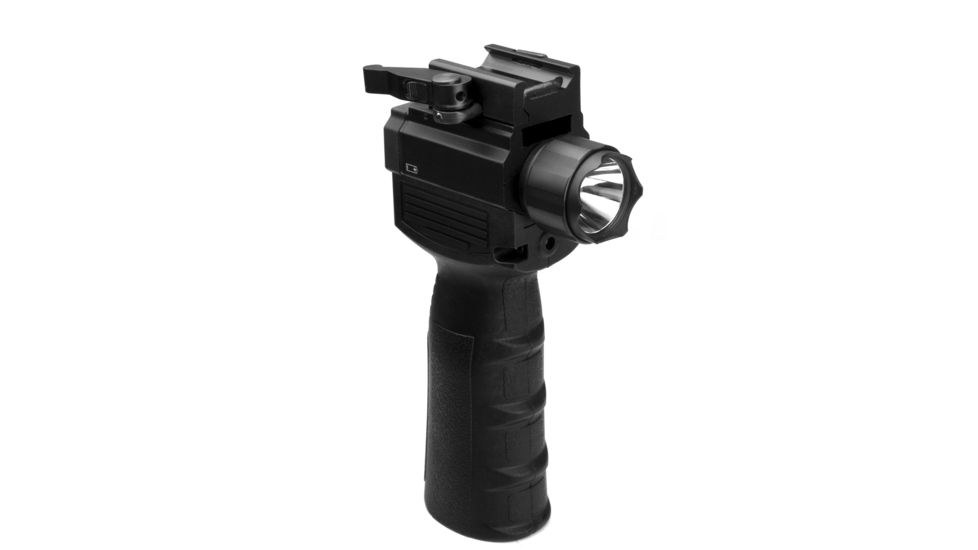 VISM Vertical Grip w/ Built In Led Flashlight & Red Laser | VAQVGFLR