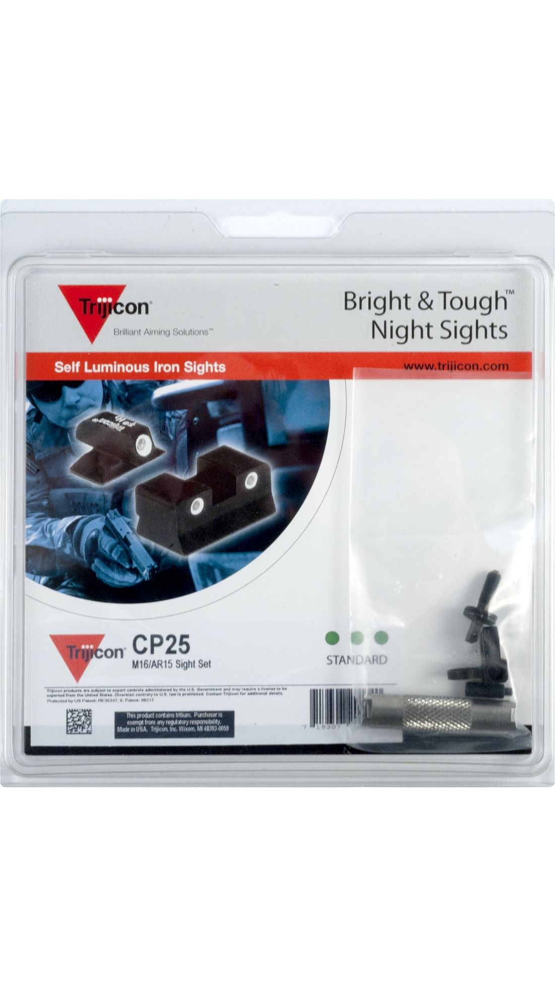 Trijicon Bright & Tough Night Sights for Colt AR-15/ M16 | CP25Y